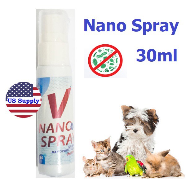 V Ag+ Nano Spray 30 ml นาโนสเปรย์สัตว์เลี้ยง พ่นรักษาแผลทุกชนิด ฆ่า ...
