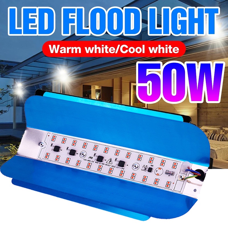 ไฟฟลัดไลท์ LED 220V 12V 50W 100W กันน้ํา ก่อสร้าง | Shopee Thailand