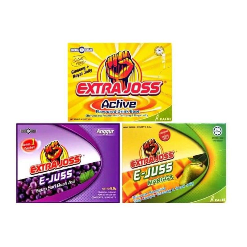 (ของแท้ สินค้านำเข้า) Extrajoss แบบ 6ซอง / extra joss เครื่องดื่มชู ...