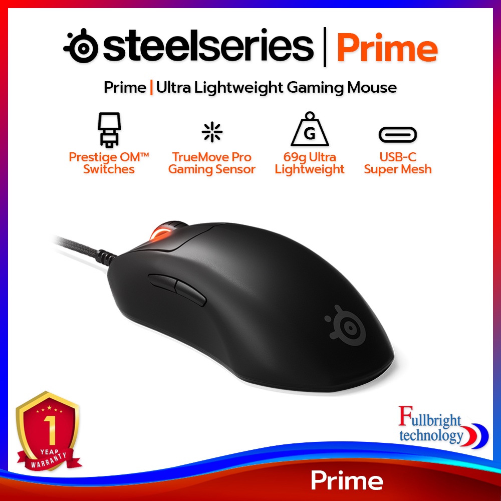 เมาส์ SteelSeries รุ่น Prime Gaming Mouse เมาส์เกมมิ่งสามารถถอดสายได้ ...