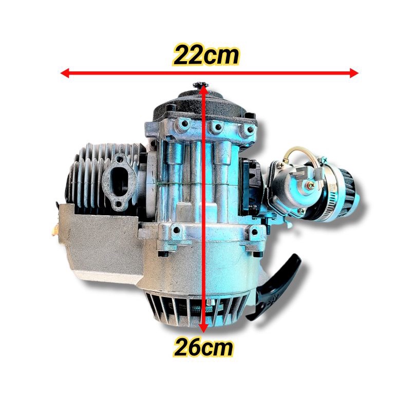 เครื่องยนต์ 47-49cc 2จังหวะ เฟืองหน้า25h เครื่องยนต์มินิไบค์ Pocket ...
