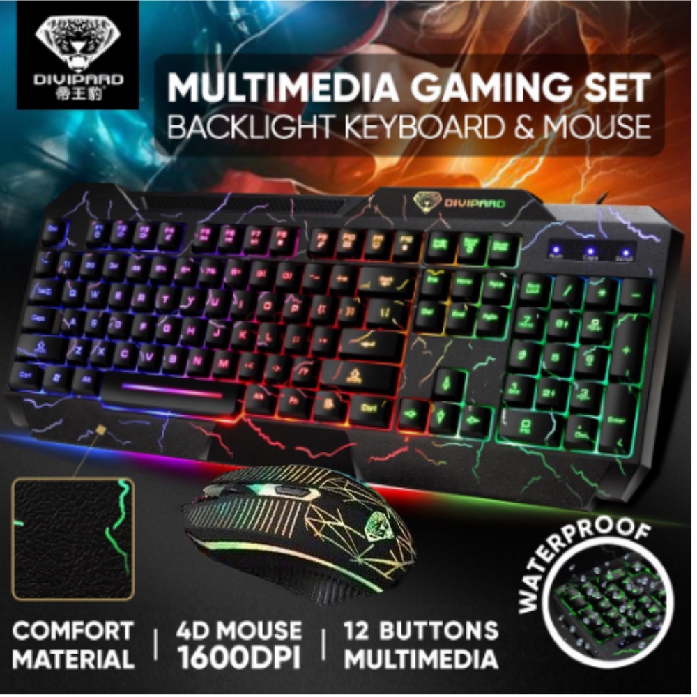 Divipard GMK-60 USB Gaming Keyboard + Mouse Package | Shopee Thailand
