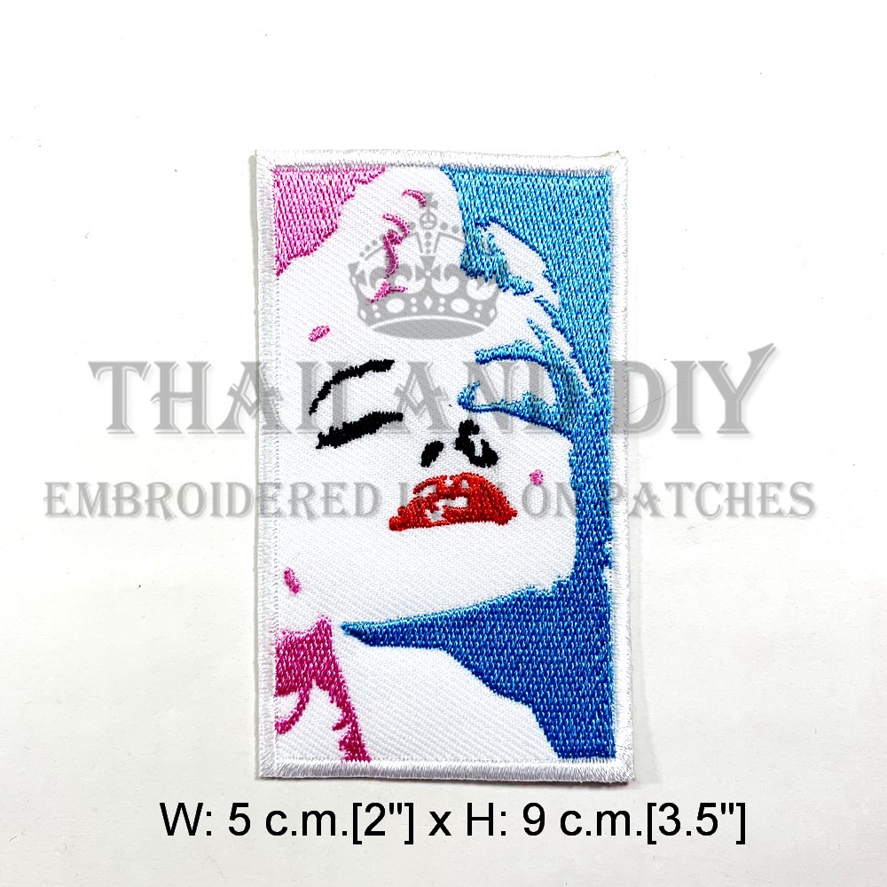ตัวรีดติดเสื้อ ดารา นักแสดง ฮอลลีวูด มาริลิน มอนโร WOP Marilyn Monroe Hollywood Patch งานปัก DIY ...