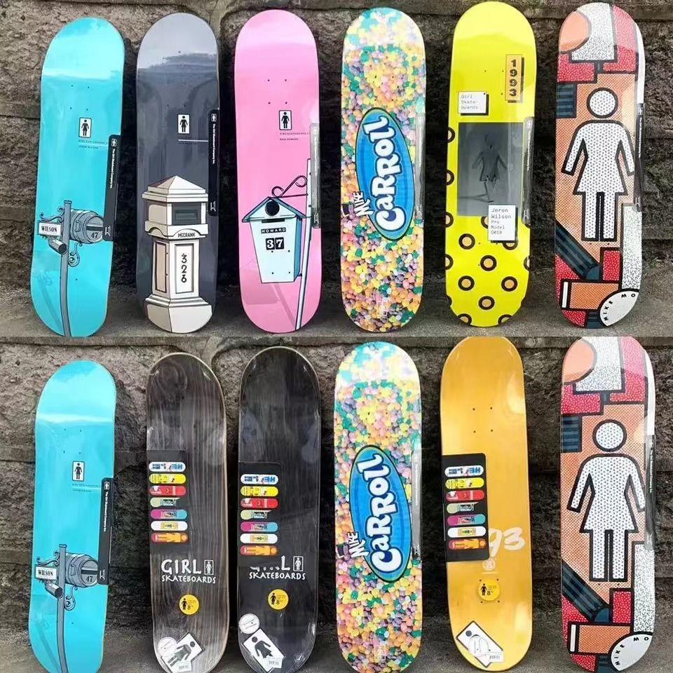 NEW GIRL SKATEBOARD DECK SEND FREE GRIPTAPE OS780 BLACK กระดานสเกตบอร์ด ...