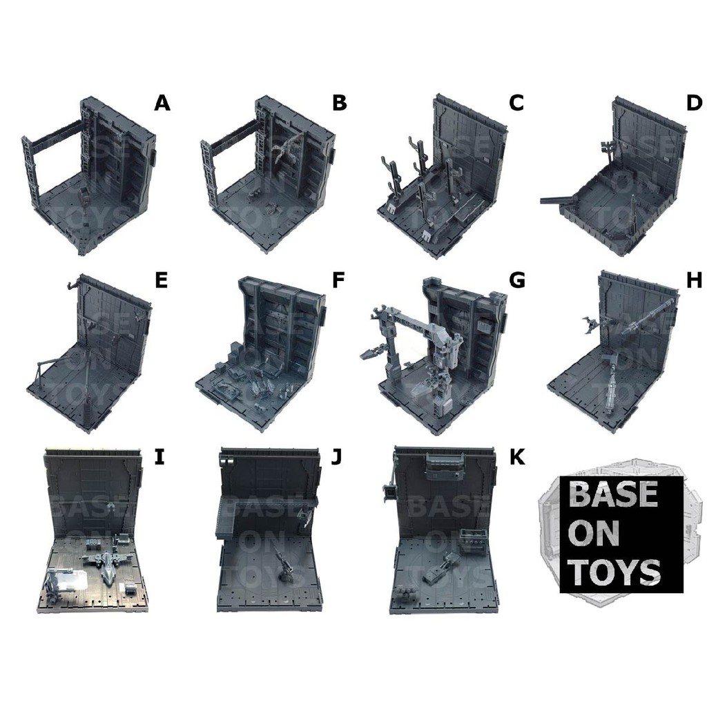 [ฉากโรงซ่อมหุ่น: แบบแยกกล่อง] CG Domain Base Action Base โรงซ่อมกันดั้ม ...