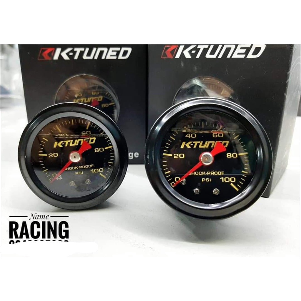 เกจวัดแรงดันน้ำมันเชื้อเพลิง K-tune งาน10a วัดได้ถึง 100psi หน้าน้ำมัน ...