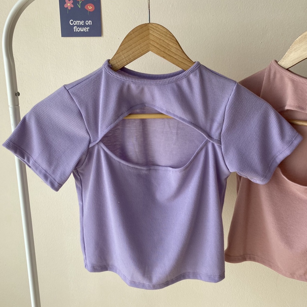 เสื้อครอปแขนสั้นผ่าอก | Shopee Thailand