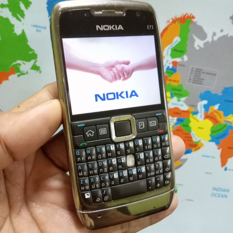 Nokia E71 เครื่องไทยแท้เดิม สีเงิน สภาพสวย มีซ่อมปุ่ม ใช้งานสมบูรณ์ ...