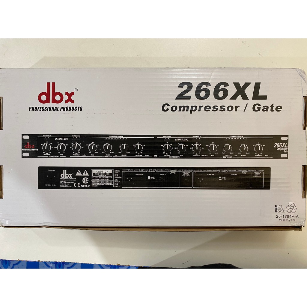 เครื่องคอมเพรสเซอร์บีบอัดสัญญาณเสียง Compressor DBX 266XL Compressor ...