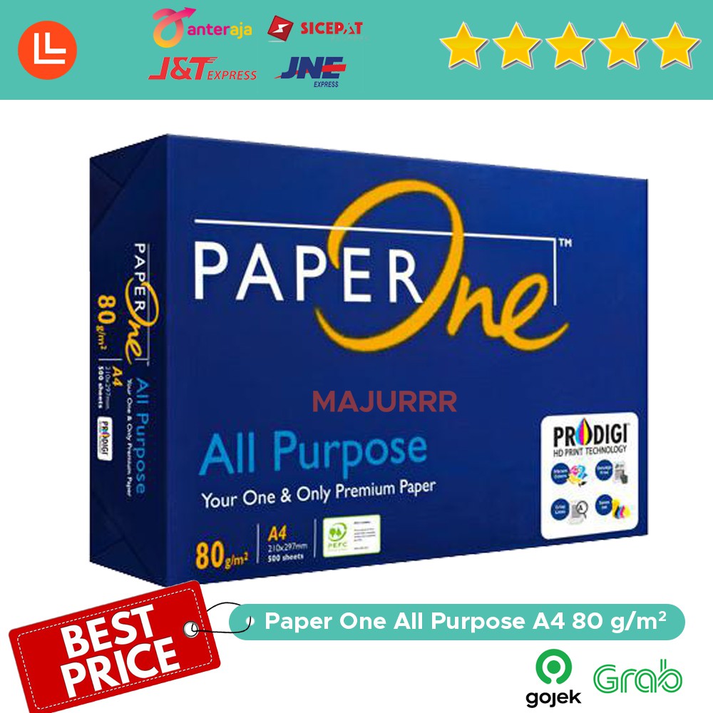 Hvs PAPERONE PAPER อเนกประสงค์ A4 80 GR GSM / พิมพ์ PO PAPER ONE ...