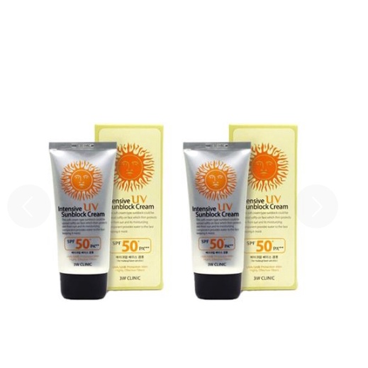 ครีมกันแดดเนื้อบางเบา 70มล. 3W CLINIC Intensive UV Sunblock Cream กัน ...