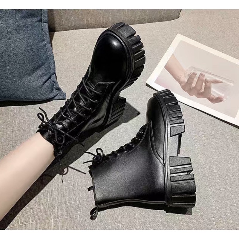 Chole G:Zom Martin Boots รองเท้าบูทหุ้มข้อยาว หุ้มข้อหนังสไตล์อังกฤษ ...