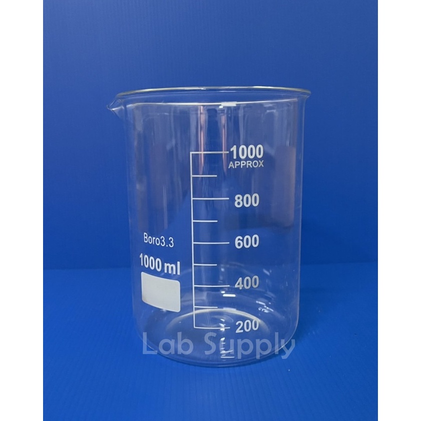 Beaker Low Form บีกเกอร์แก้ว ขนาด 1000 2000 3000 ml. เนื้อแก้ว ...