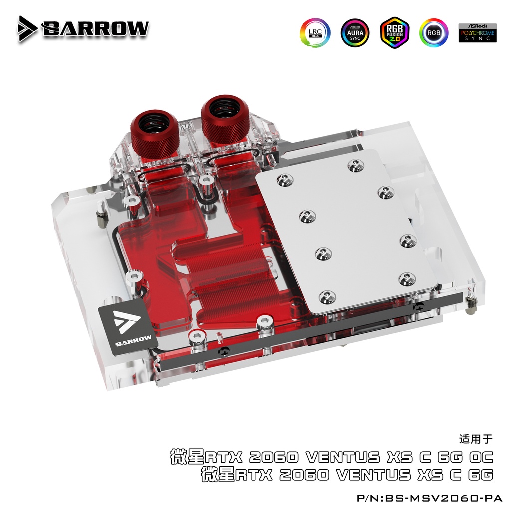 Barrow GPU Water Block สําหรับ MSI GeForce RTX 2060 VENTUS XS C 6G /OC ...
