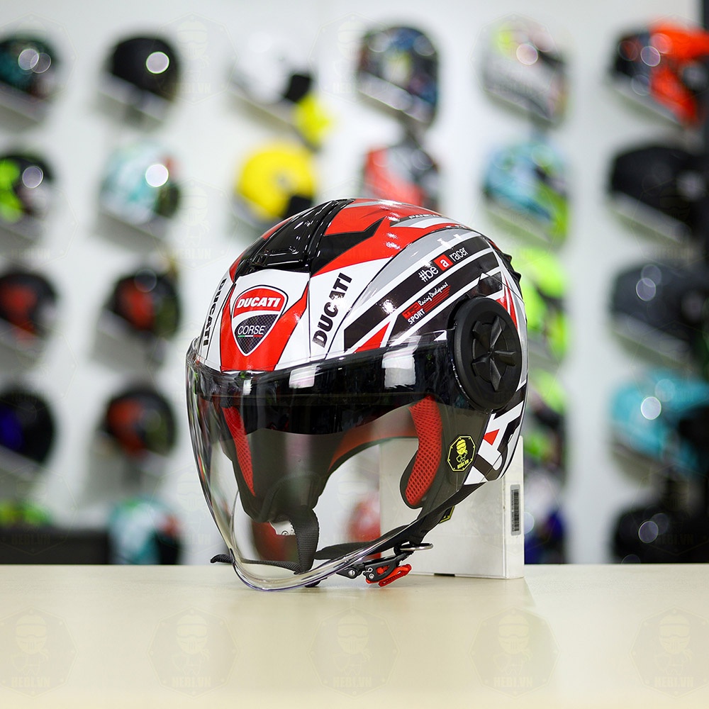 หมวก 3 / 4 Roc 06 Glossy Black Ducati Stamp | Shopee Thailand