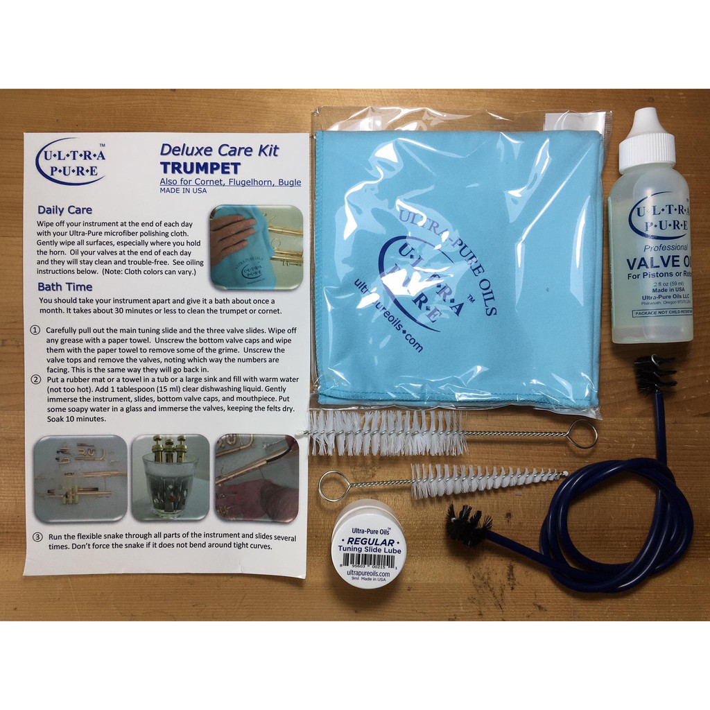 ชุดทำความสะอาดทรัมเปตยี่ห้อ Ultra-Pure Deluxe Trumpet Care Kit | Shopee ...