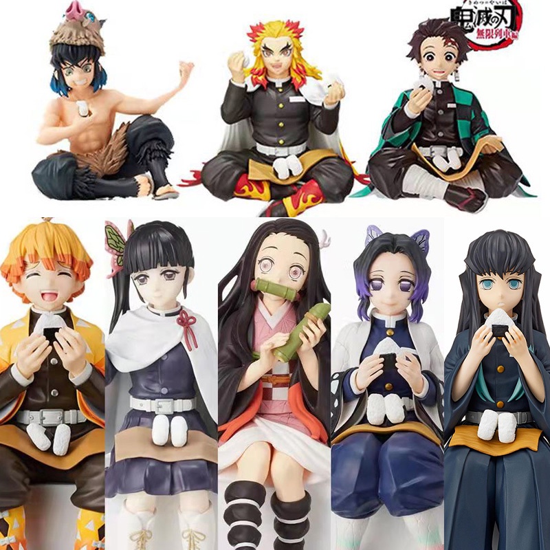 โมเดลฟิกเกอร์ PVC อนิเมะ Demon Slayer Tanjirou Nezuko Zenitsu Inosuke ...