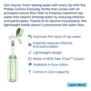 [Philips] GoZero Filtration Bottle 660 ml or 1065 ml + GoZero Everyday ...