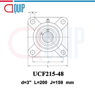 UCF215-48 LDK ตลับลูกปืนตุ๊กตา Bearing Units UCF 215-48 ( เพลา 3 นิ้ว ...