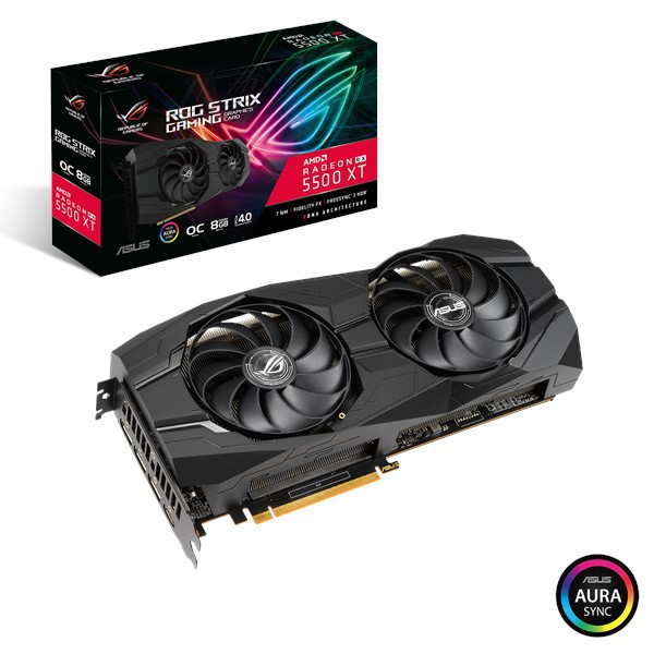RX5500xt 8Gb OC DDR6 ASUS ROG STRIX RGB | Shopee Thailand