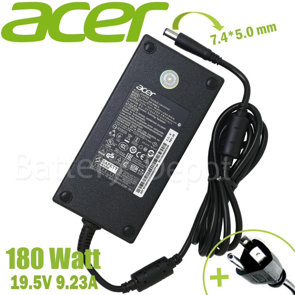 Acer Adapter ของแท้ 19.5V/9.23A 180W หัวขนาด 7.4*5.0 mm สายชาร์จ Acer ...