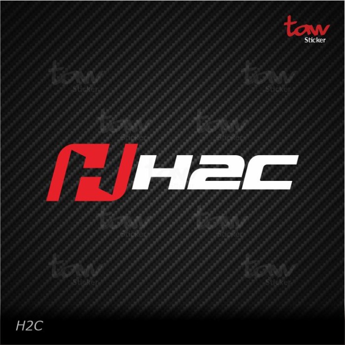 Merah PUTIH H2c สติ๊กเกอร์ตัดสติกเกอร์กระจกหมวกกันน็อคแล็ปท็อปรถ ...