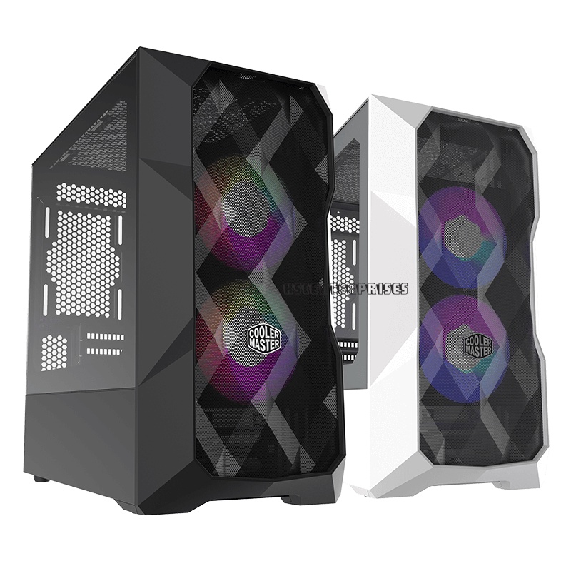Cooler Master MasterBox TD300 Mesh White / Black Tempered Glass mATX ...