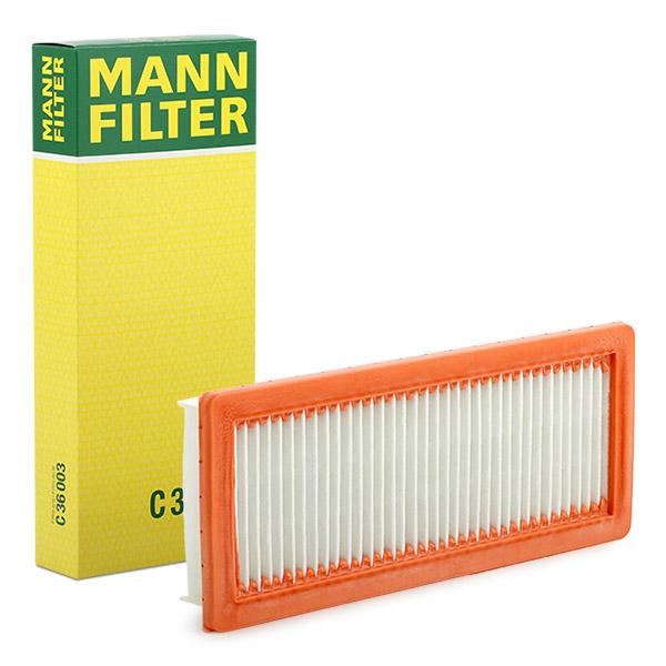 MINI กรองอากาศเครื่อง (Air Filter) ยี่ห้อ MANN C36003 เครื่อง N14 N18 ...