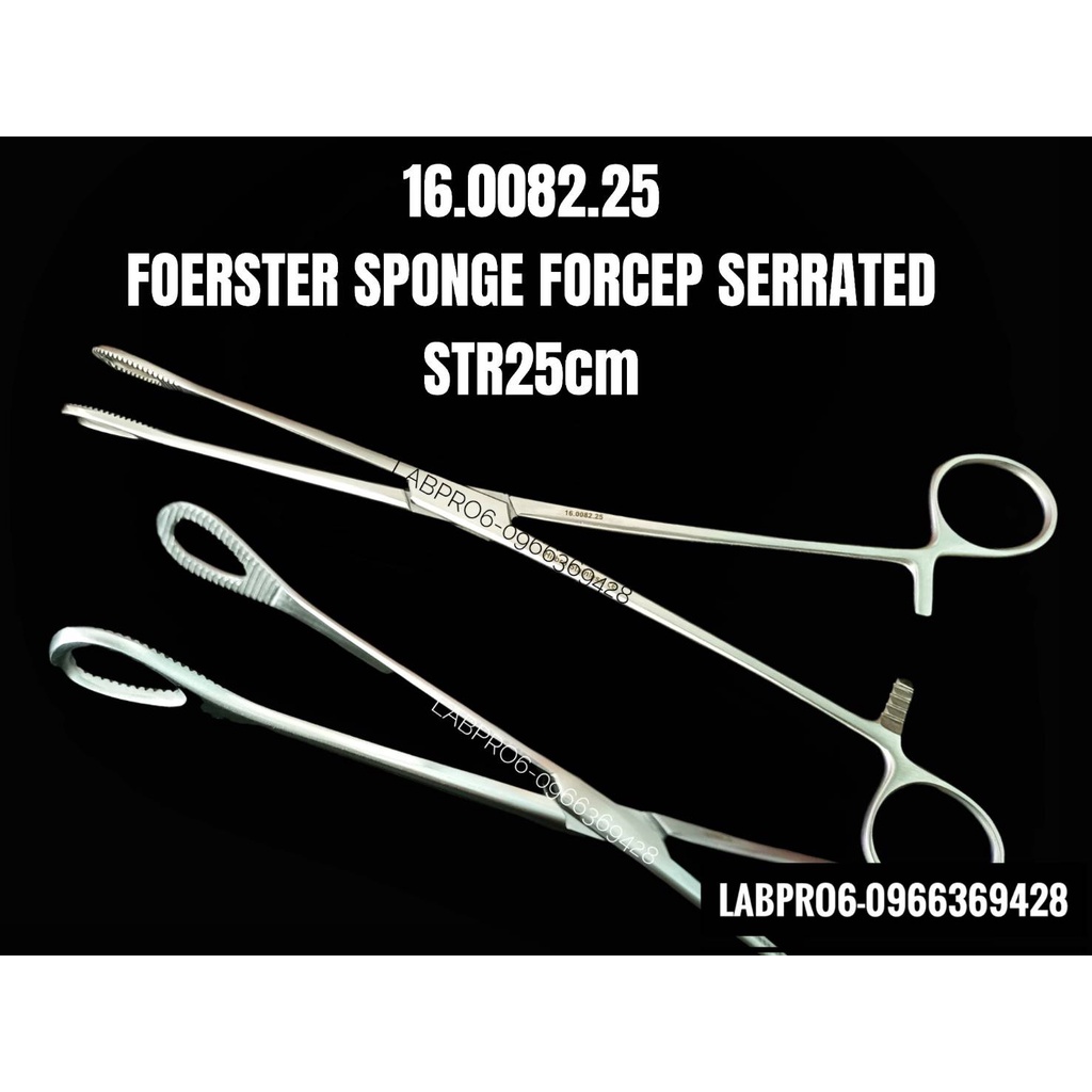 FOERSTER SPONGE FORCEP SERRATED คีบขากรรไกร คีบสำลี คีมหนีบสำลี ที่หนีบ ...
