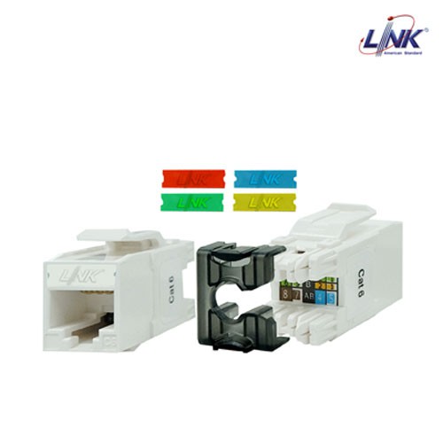 LINK CAT6 RJ45 Slim White JACK Color Changeable (US-1006A ) | Shopee ...
