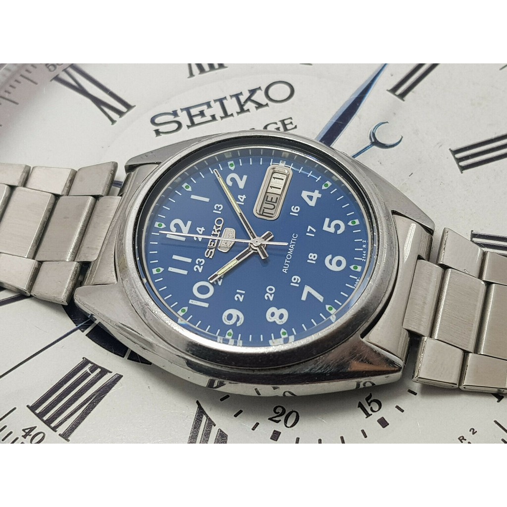 seiko automatic 7009 modify หน้าน้ำเงิน สภาพดี ล้างเครื่องมาเรียบร้อย ...