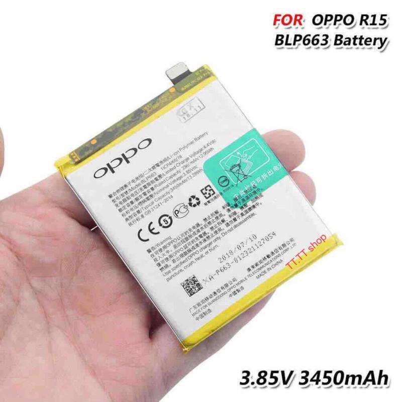แบตเตอรี่ เดิม Oppo R15 BLP663 3450mAh รับประกัน 3 เดือน | Shopee Thailand