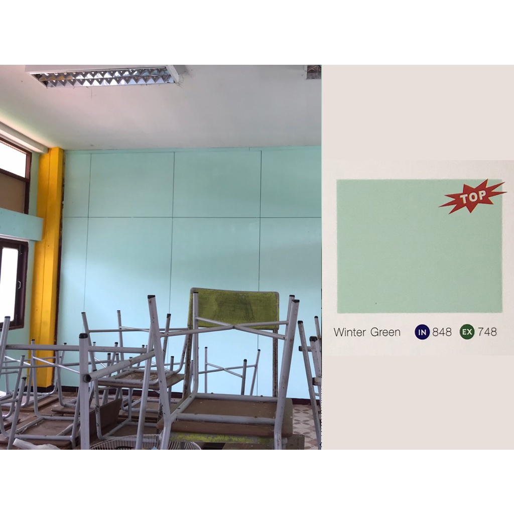 [3.6L แกลลอน] สีทาบ้าน สีน้ำอะครีลิค สีทาภายใน สีรองพื้น สีตรากุ้ง ...