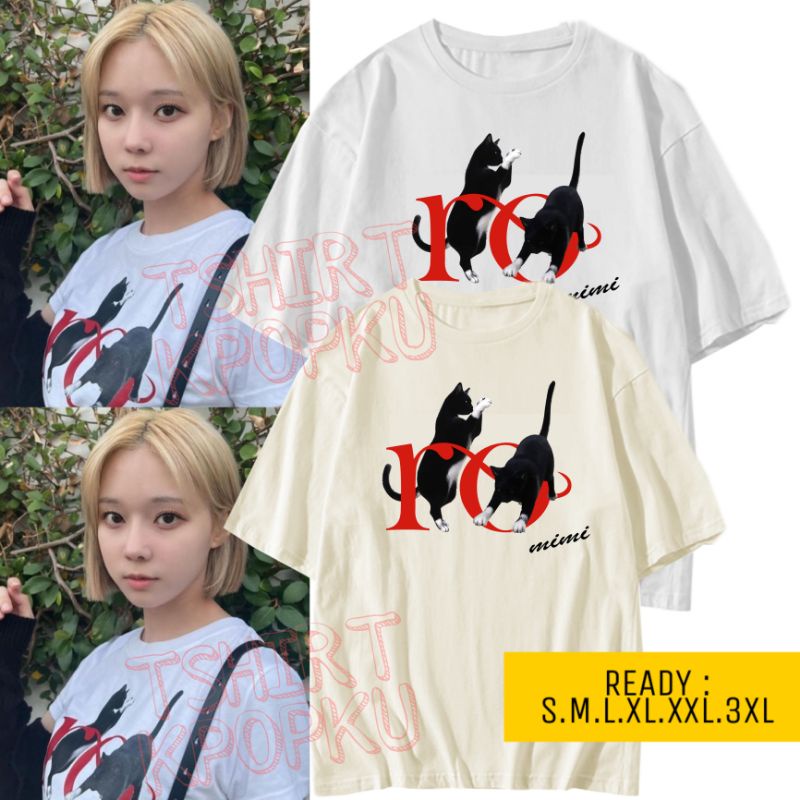 เสื้อยืดเกาหลี kim min jeong aespa RO cat mimi | Shopee Thailand
