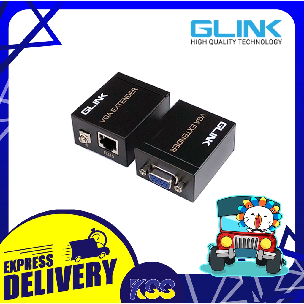 อุปกรณ์แปลงสัญญาณภาพ GLINK MN-103 VGA TO LAN Extender 60M. รองรับ Cat5e, Cat6 ระยะไม่เกิน 60 ...