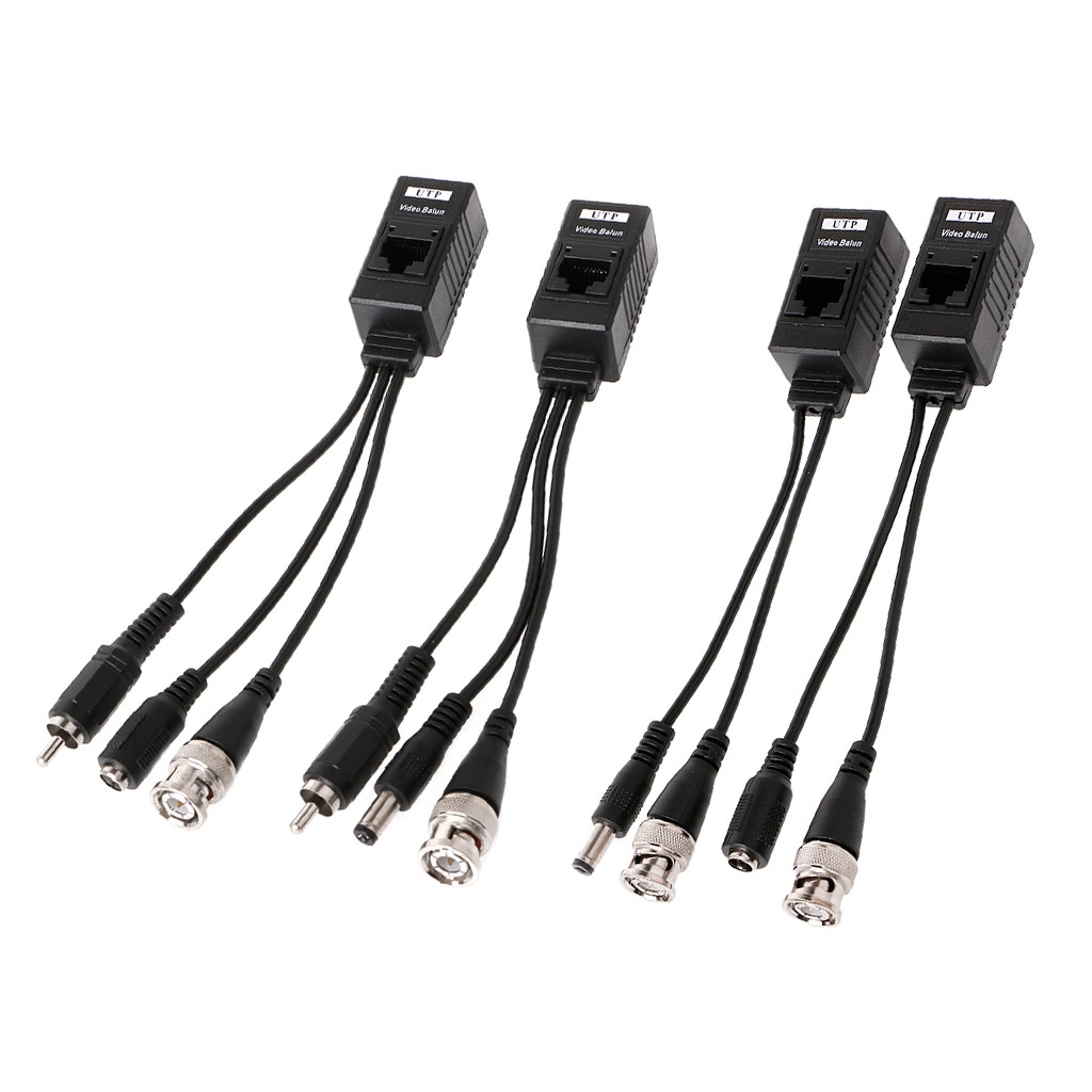1 คู่ bnc to rj45 passive video power+เครื่องส่งสัญญาณเสียง balun ...