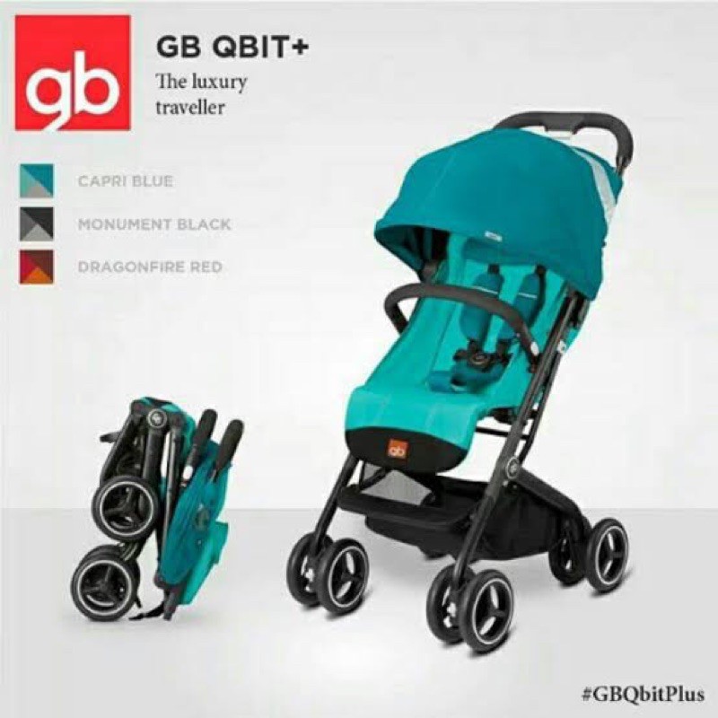 รถเข็นเด็ก GB Qbit+ สีฟ้า สภาพ89% | Shopee Thailand