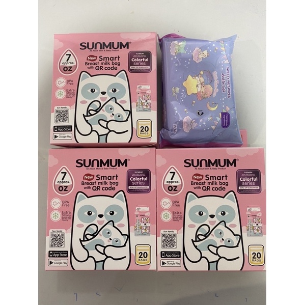 ซื้อ3 แถมแผ่นซับน้ำนมmoby Sunmum ถุงเก็บน้ำนมแม่ มี QR Code ⭐️ล๊อตใหม่ ...
