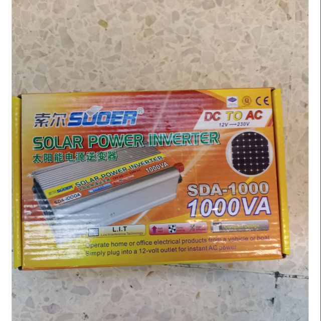 อินเวอร์เตอร์แปลงไฟSDA-12V1000W(1000A) | Shopee Thailand