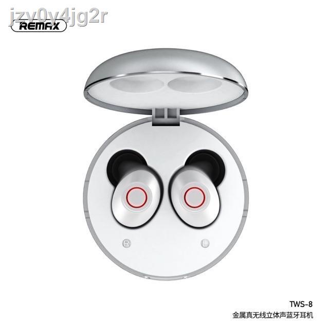☢Remax TWS-8 หูฟั งบลูทูธ True Wireless stereo Headset Bluetooth 5.0 Earbuds For Music & Call ...
