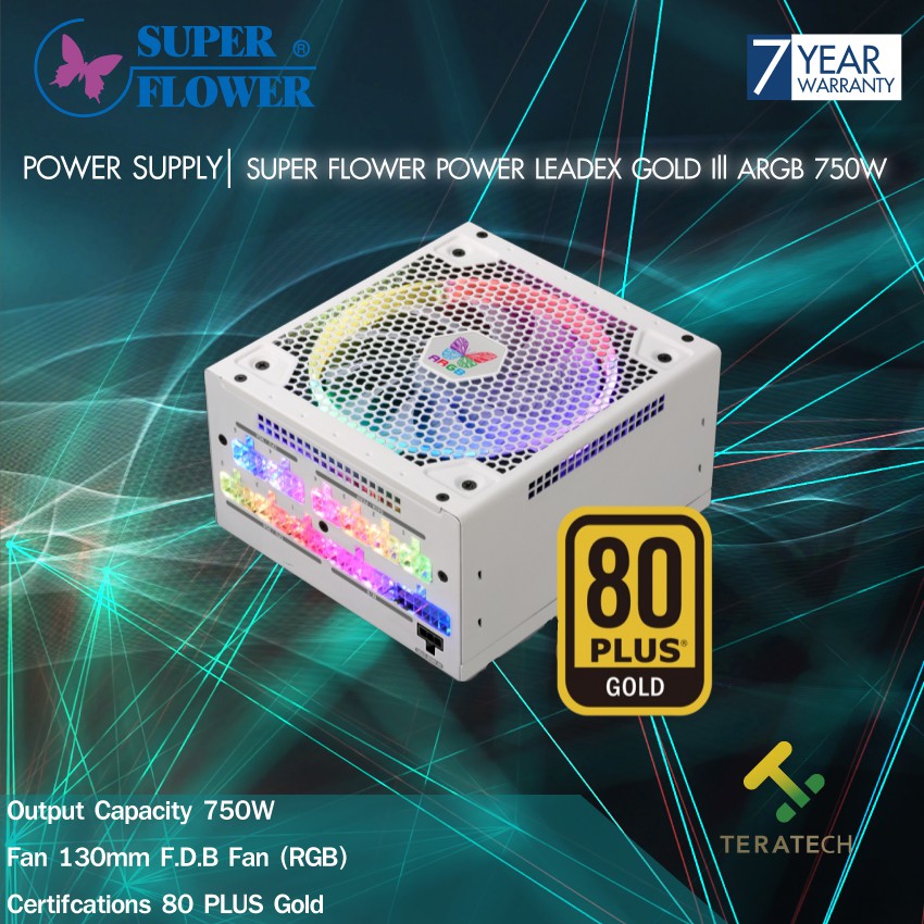 POWER SUPPLY SUPER FLOWER POWER LEADEX GOLD Ill ARGB 750W | Shopee Thailand