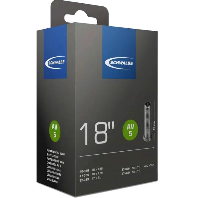 ยางใน SCHWALBE AV5 18นิ้ว 18 x 1.50 18 x 1.75 17 x 1.50 / 12นิ้ว AV1 ...