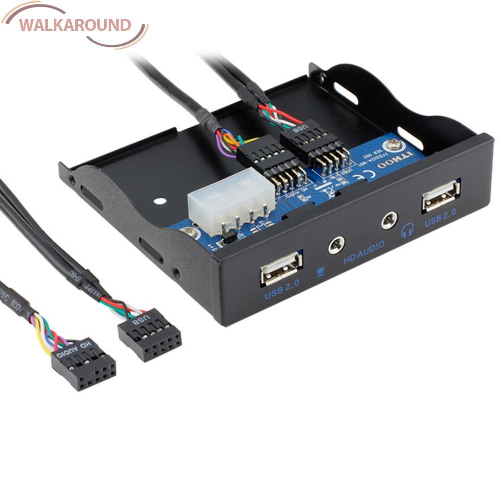 WALKAROUND Front Panel Rack, Vanpower 3.5 inch 9Pin to 2 USB 2.0 HUB ...