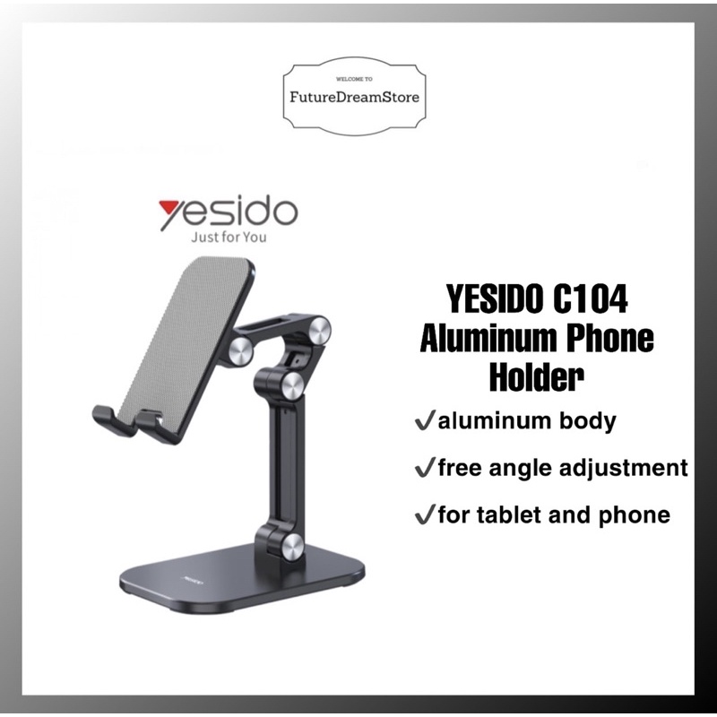 Yesido ตัวเครื่องอะลูมิเนียม ที่วางแท็บเล็ตและที่วางโทรศัพท์ C104 | Shopee Thailand