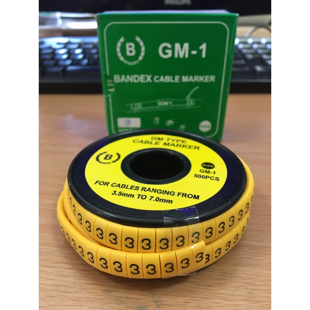 เคเบิ้ลมาร์คเกอร์ CABLE MARKER (NUMBER AND LETTERS) (BANDEX) รุ่น GM ...