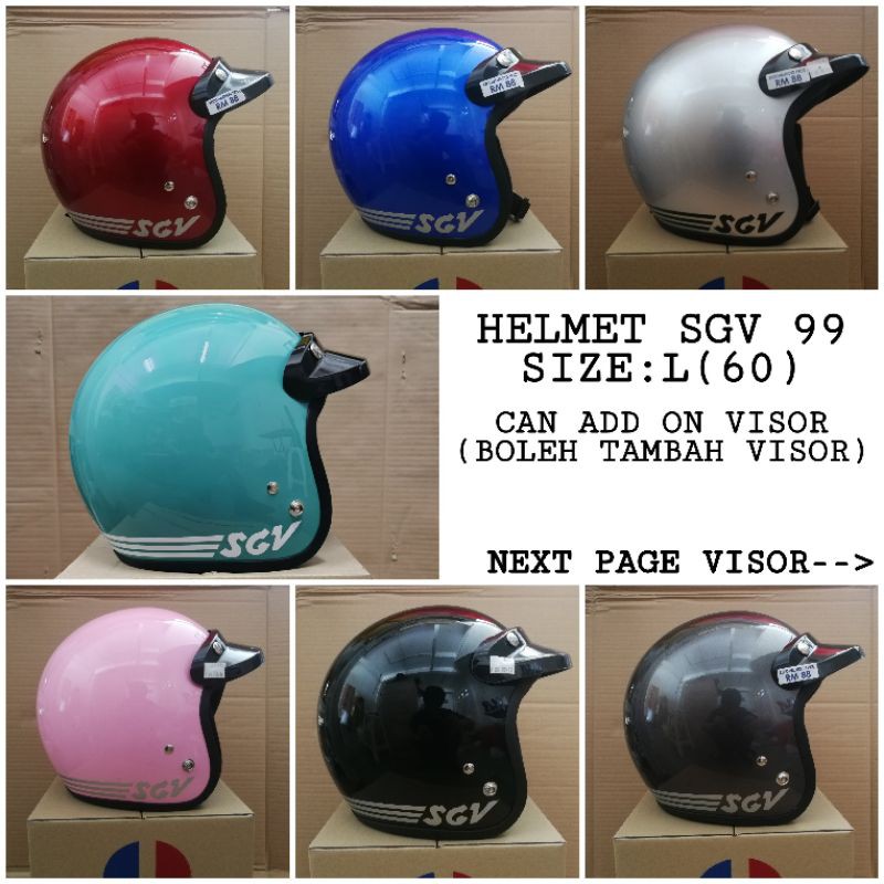 หมวกกันน็อค ราคาใหม่ SGV-99 ขนาด: L (60) | Shopee Thailand