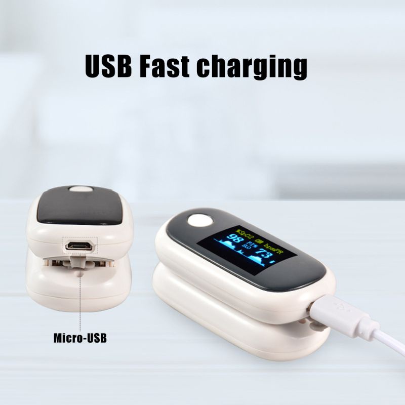 cc Rechargeable USB Finger Clip Fingertip Pulse Oximeter Blood Oxygen ...