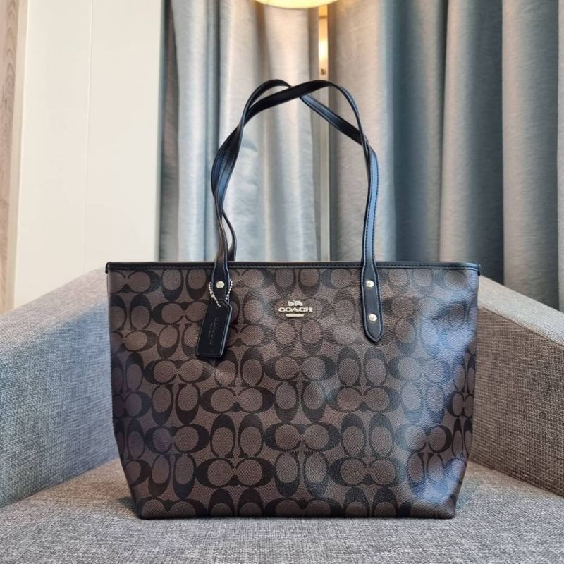 COACH F58292 CITY ZIP TOTE | Shopee Thailand