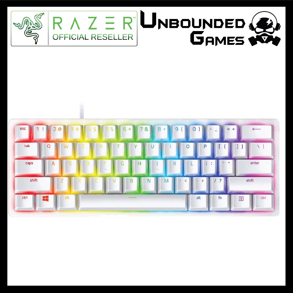 Razer MINI GAMING RGB KEYBOARD HUNSTMAN MERCURY ขนาด 60% พร้อมสวิตช์สี ...