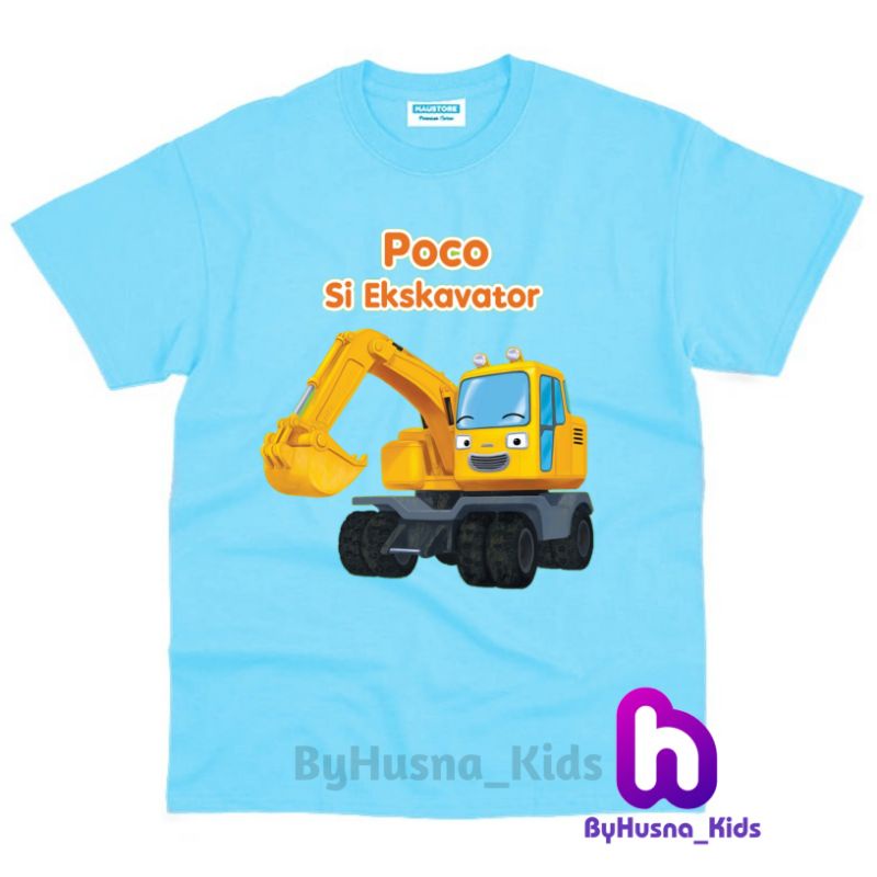 เสื้อยืดเด็ก POCO SI Excavator TAYO THE LITTLE BUS วัสดุพรีเมี่ยม ...